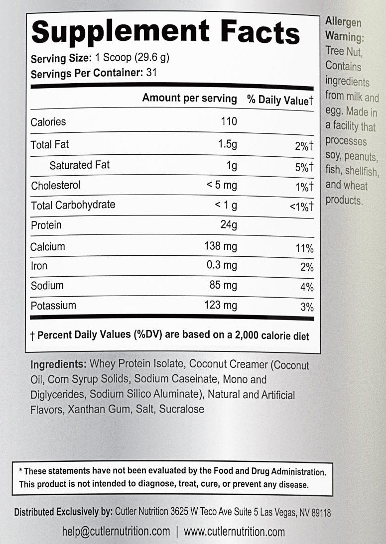 Cutler Nutrition Total Iso 2lbs– The Nutrition Corners